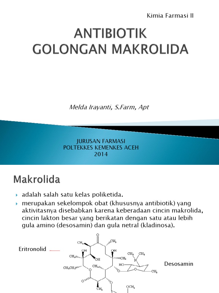 Makrolida | PDF | Kesehatan Holistik | Sains & Matematika