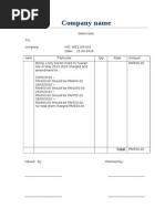 Cash Bill Invoice Example Malaysia | PDF