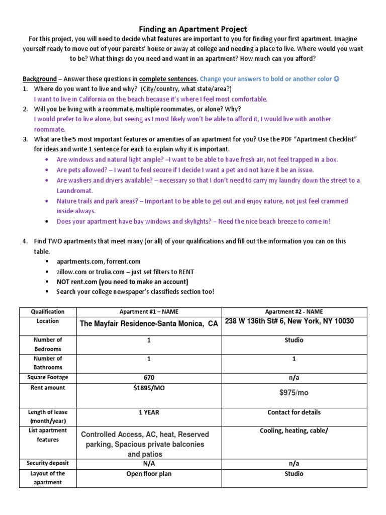 Finding An Apartment | PDF | Roommate | Apartment