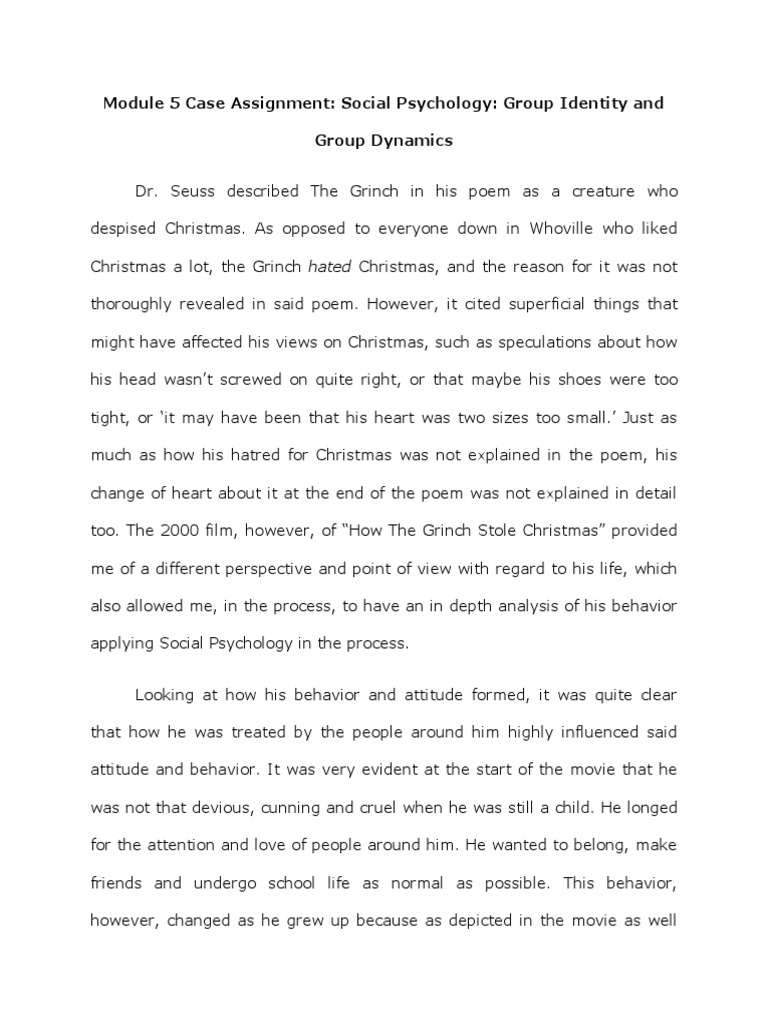 Module 1 Case Assignment | PDF | Social Psychology | Psychology