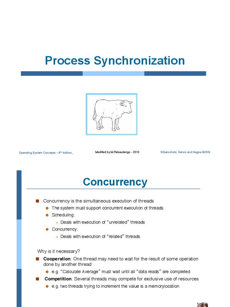 Ch06 Process Syncronization Pdf Computer Architecture Information Technology