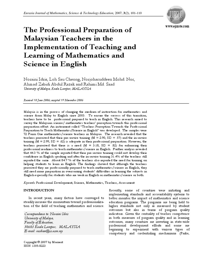 Prepare Teachers 4 PPSMI | PDF | Educational Technology | Postgraduate ...