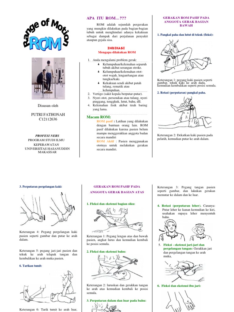 Panduan Gerakan ROM untuk Pasien Stroke | PDF
