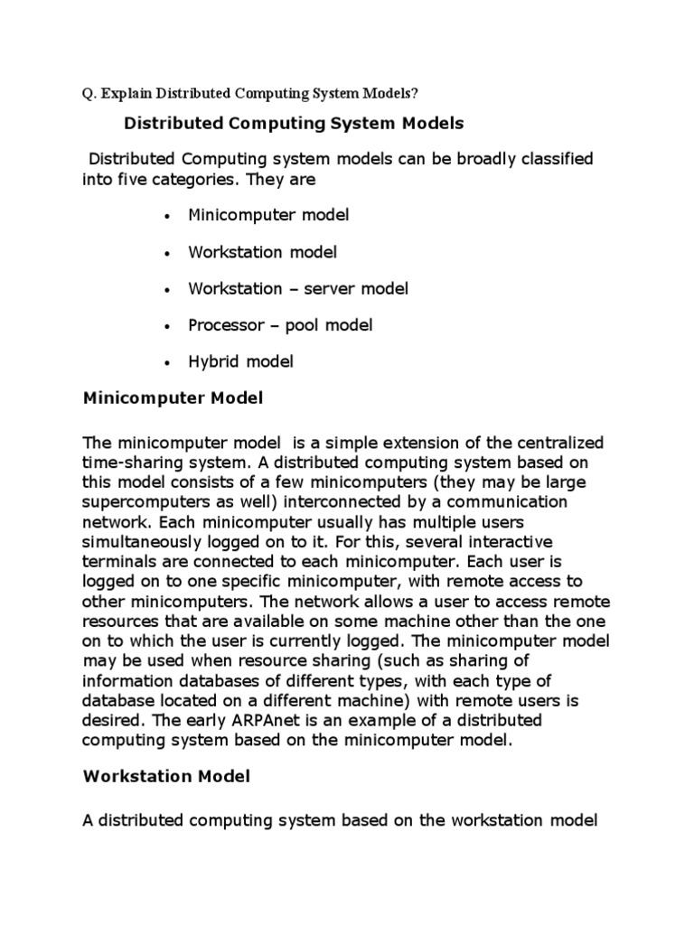 Models in Ds | PDF | Workstation | Server (Computing)