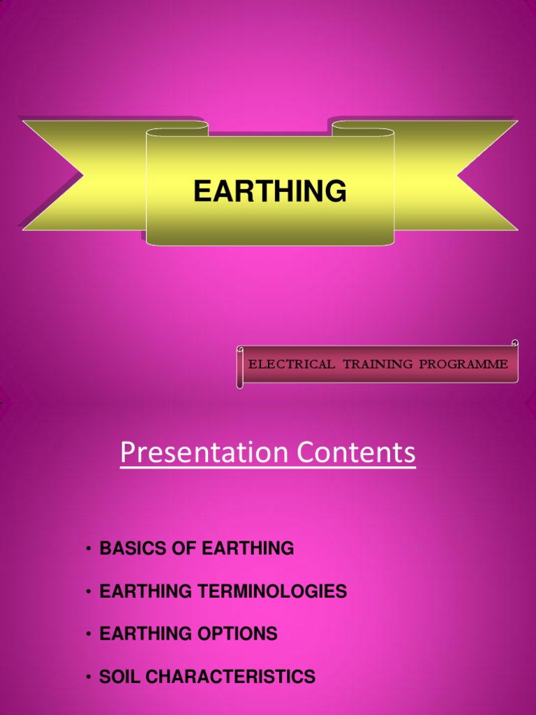 Earthing Handout | PDF | Manufactured Goods | Electrical Equipment
