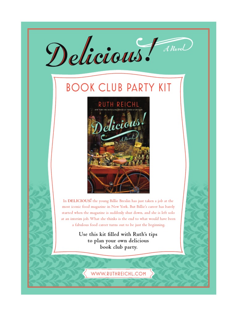 Delicious! by Ruth Reichl - Book Club Party Kit | PDF | Chocolate | Garlic