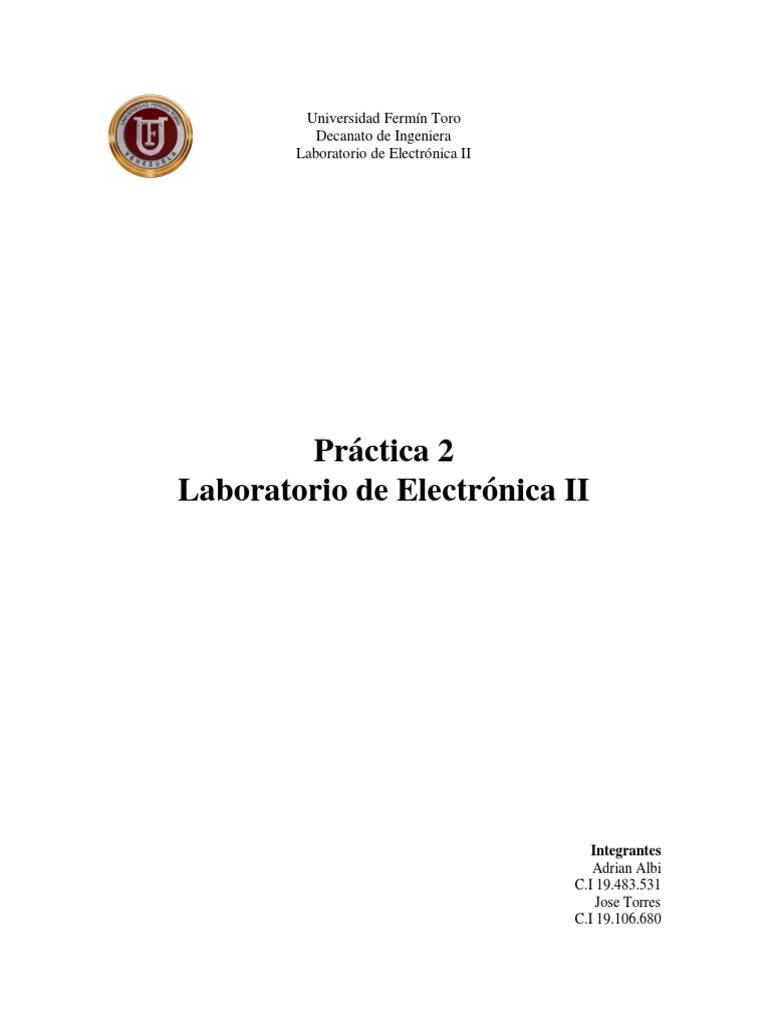 Practica 2 Electronica 2 Descargar Gratis Pdf Amplificador