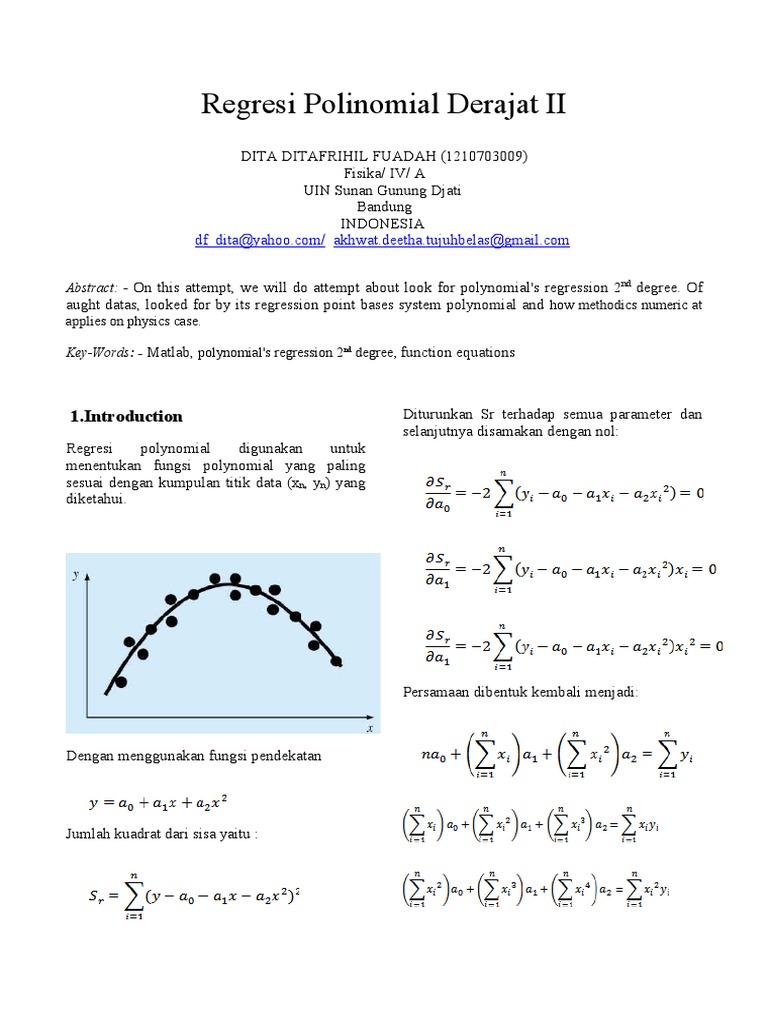 Regresi Polinomial Derajat II | PDF