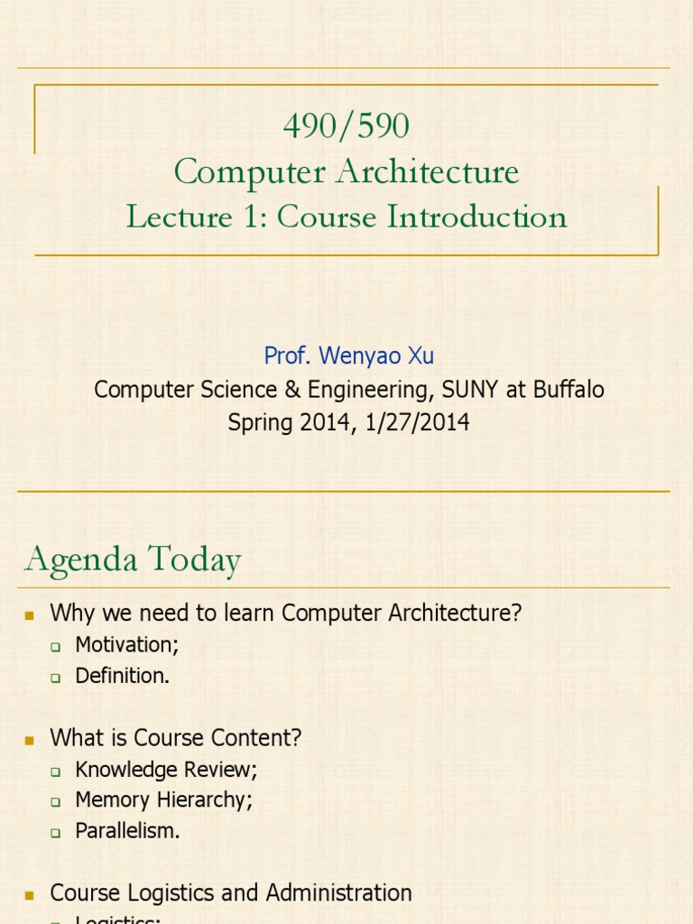 Lecture01 Intro | PDF | Parallel Computing | Instruction Set