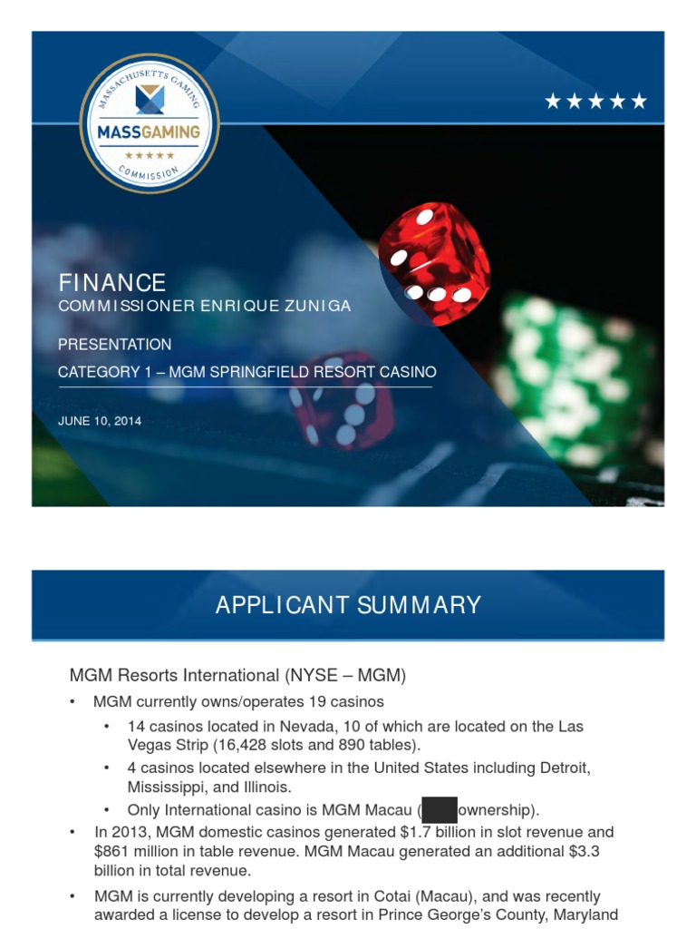Mass. Gaming Commission Report On MGM Springfield's Mitigation Plan | PDF