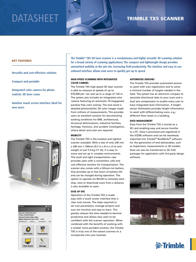 Datasheet TX5 Scanner | PDF | Image Scanner | Secure Digital