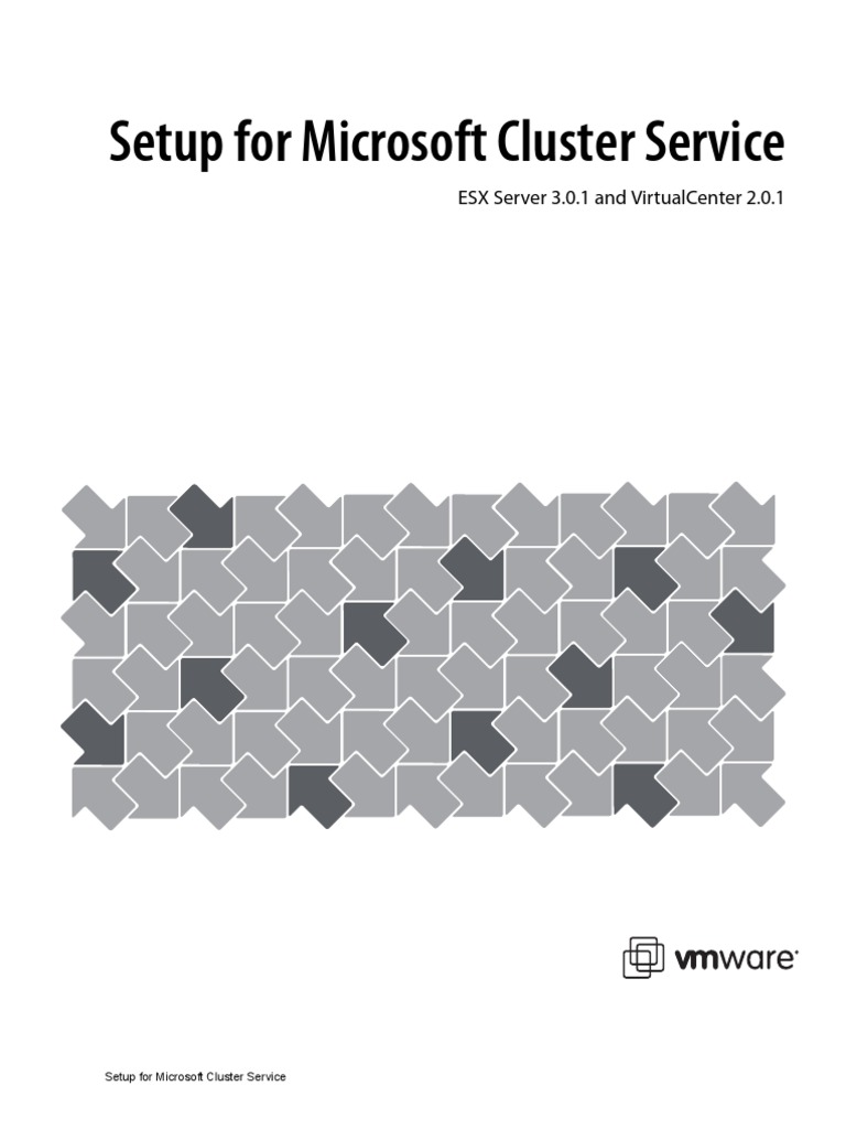 VMware Infrastructure Setup For Microsoft Cluster Service | PDF | Computer Cluster | V Mware