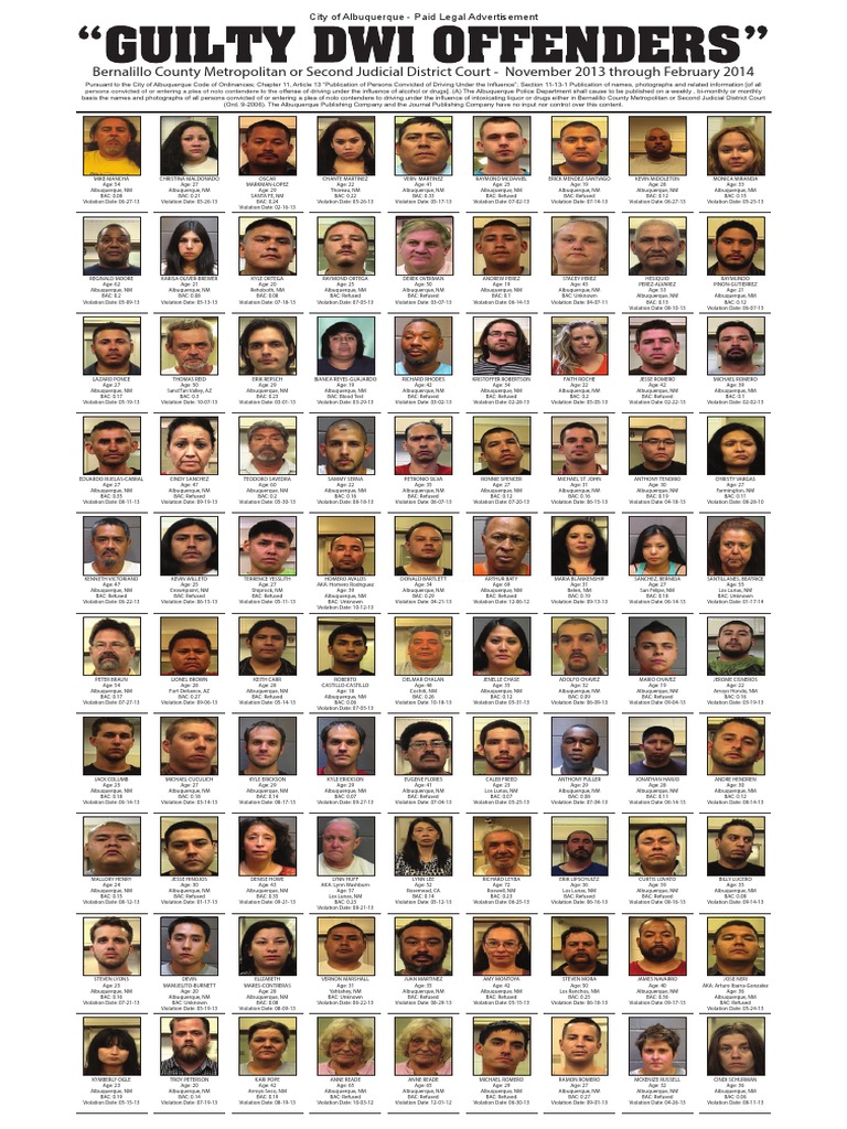 DWI Offenders | PDF | Driving Under The Influence | Legal Procedure