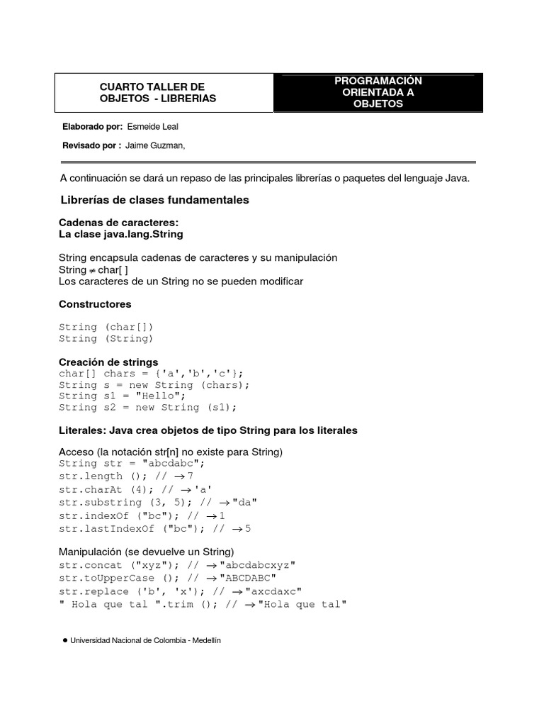 5 Librerias Java | PDF | Métodos y materiales de enseñanza | Informática