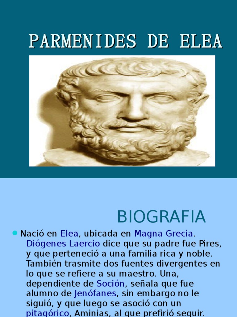 Biografía de Parménides de Elea | PDF