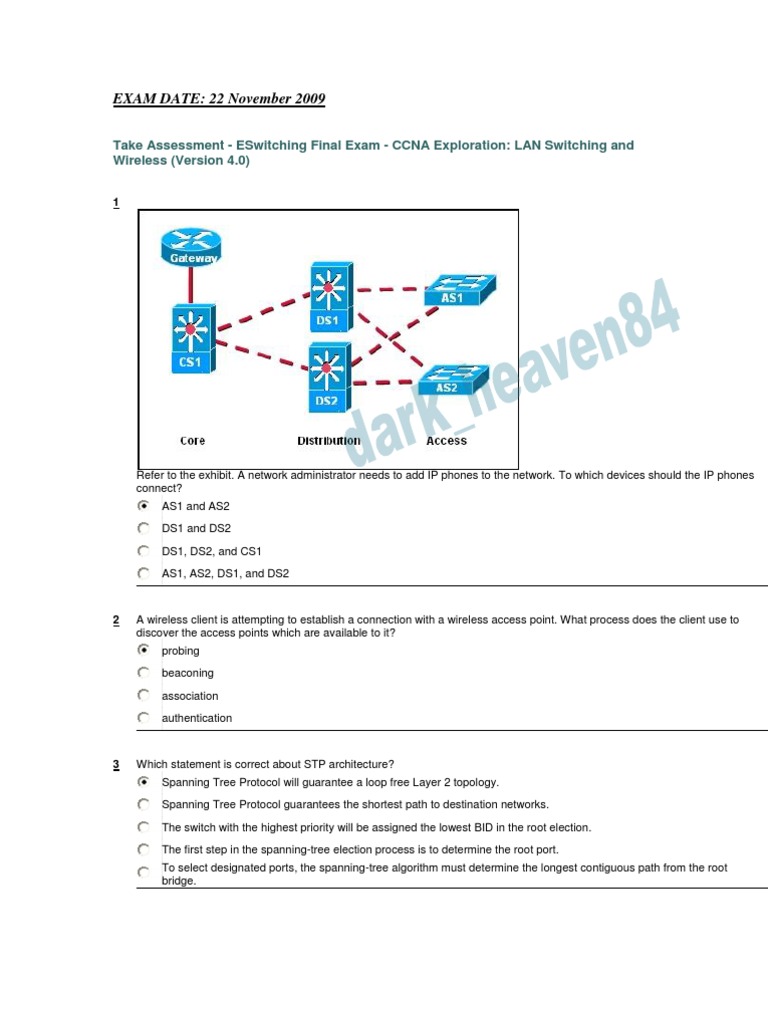 ccna 3 final exam _ ccna 3 access layer switches – VUXCT