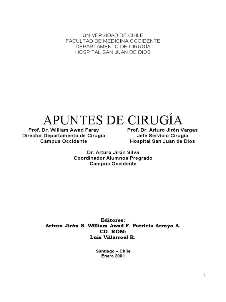 UChile - Manual Cirugia Occ | PDF | Infección adquirida en el hospital | Antibióticos
