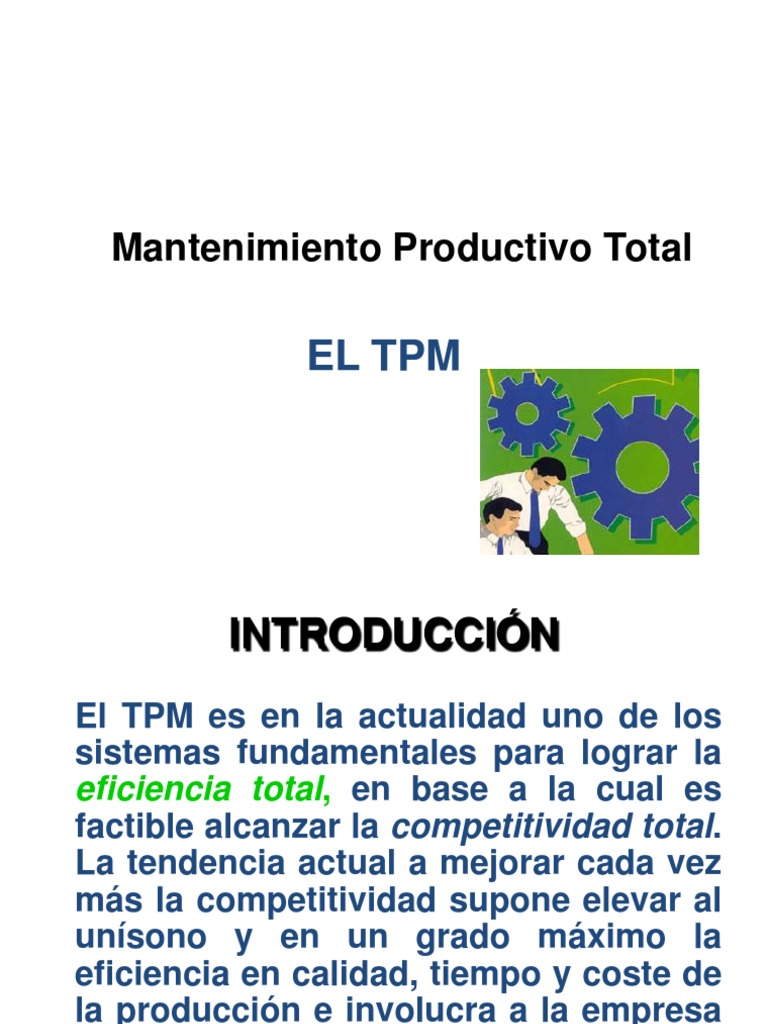 Mantenimiento de Calidad en TPM | PDF | Calidad (comercial ...