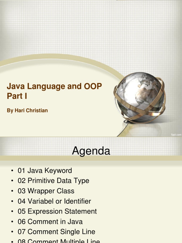 01 Java Language and OOP Part I | PDF | Data Type | Integer (Computer Science)