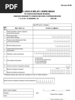 Prijava Podataka: Obrazac M-4 | PDF