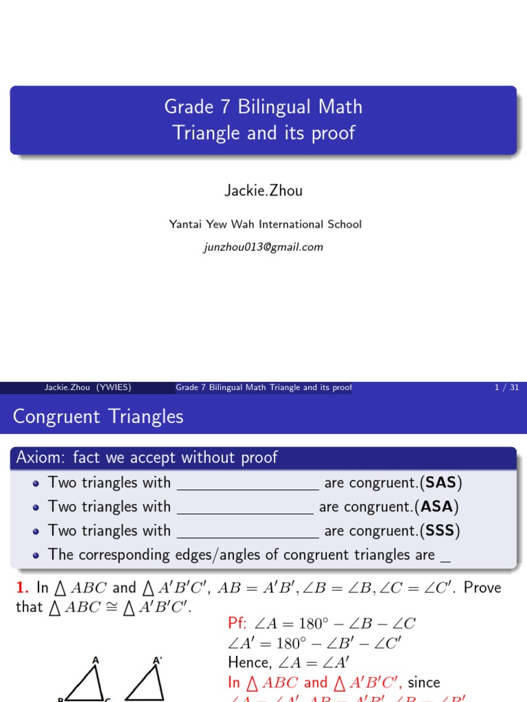 Triangle and Its Proof | PDF | Triangle | Perpendicular