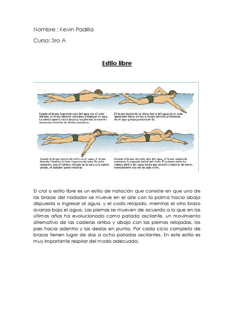 Natacion | PDF | Natación humana | Movimiento (física)