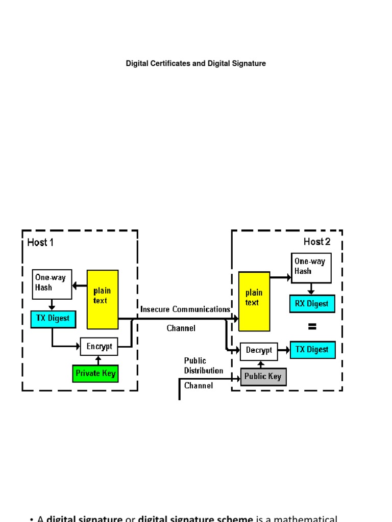 Digital Certificates and Digital Signature | PDF | Public Key ...