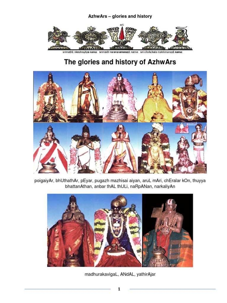The Glories and History of AzhwArs | PDF | Indian Religions | Hindu ...