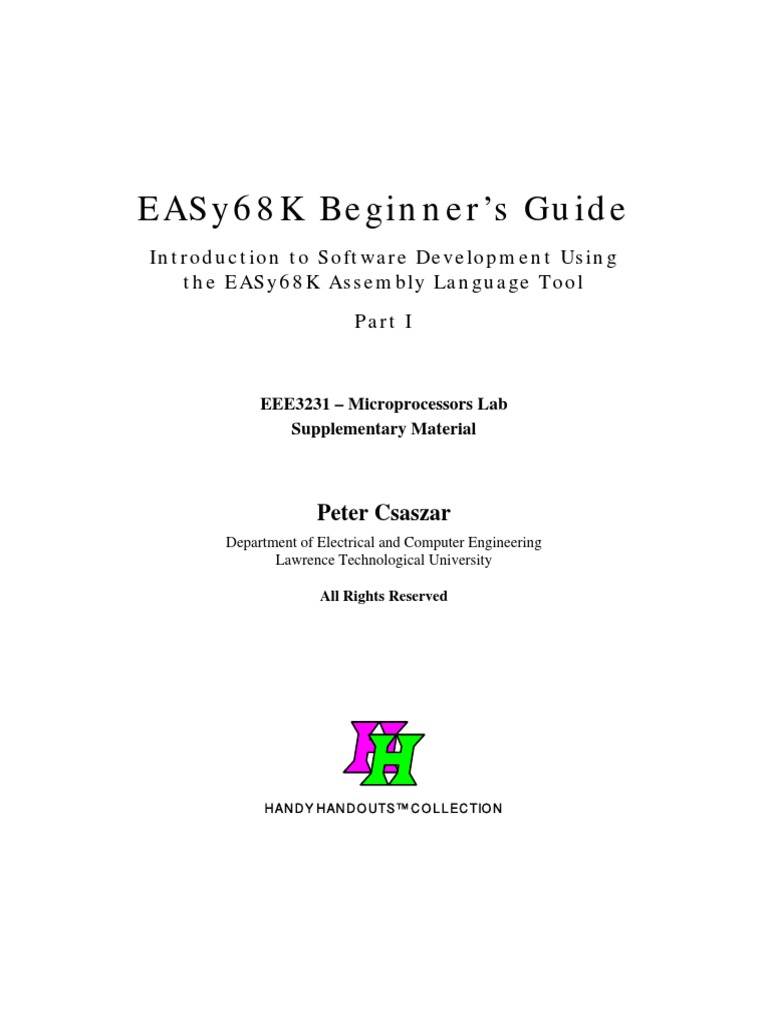 EASy68K Beginners Guide - EEE3231 | PDF | Compiler | Source Code