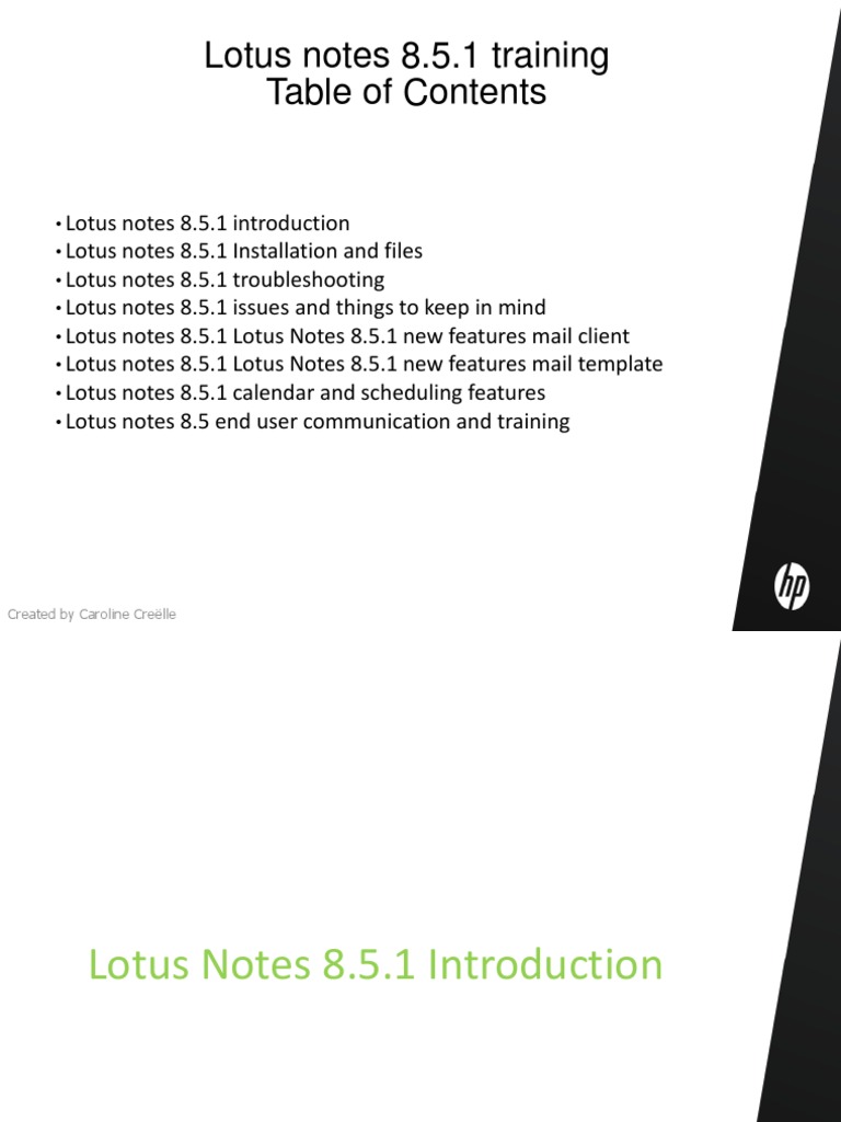 Lotus Notes 8.5 Training | PDF | Ibm Notes | Icon (Computing)