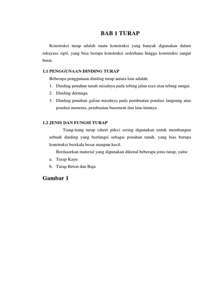 Jenis dan Fungsi Turap dalam Konstruksi | PDF