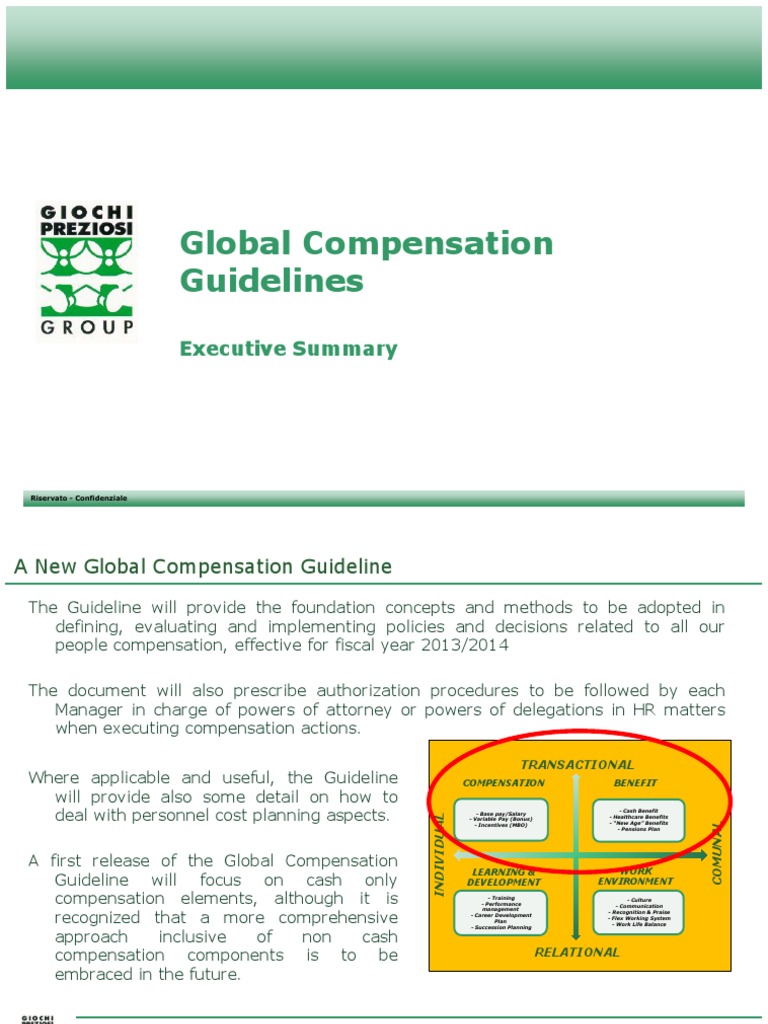 Global Compensation Guidelines - Executive Summary Apr 14 | PDF ...