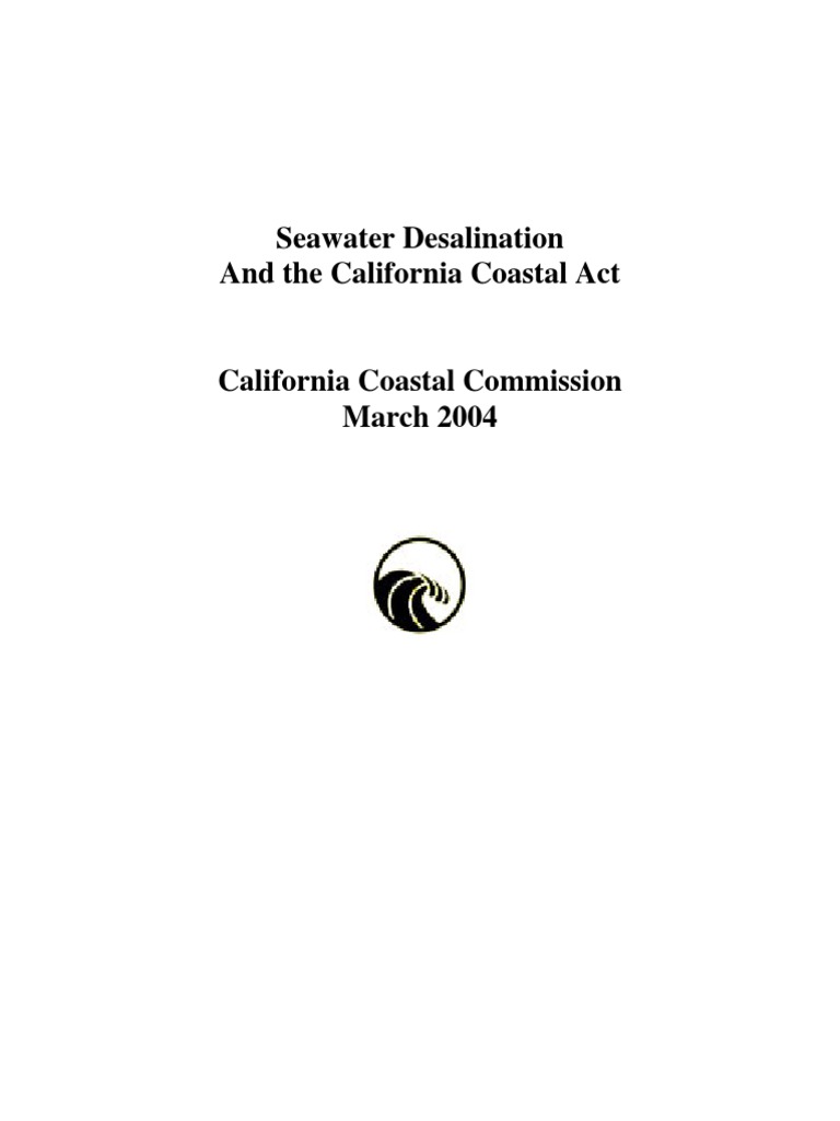 CA CSTL Comm Desalination 2004 | PDF | Desalination | Water Resources