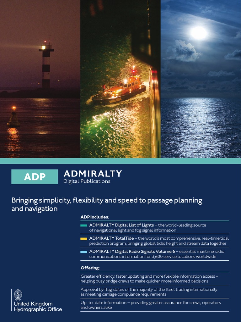 Admiralty Digital Publications ADP Factsheet | PDF | Navigation | Tide
