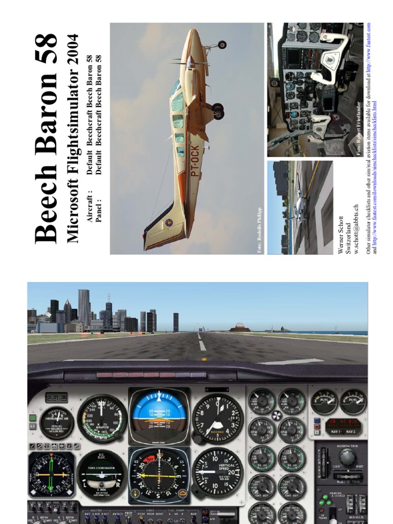 Checklist BARON 58 | PDF | Takeoff | Flap (Aeronautics)