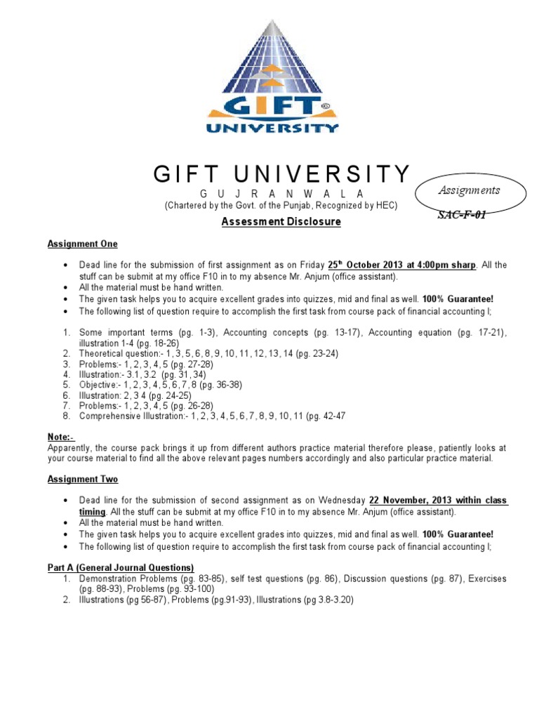 Assignments Disclosure | PDF | Cognition | Business