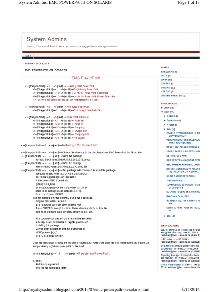 Emc Powerpath On Sola | PDF | Linux | Booting