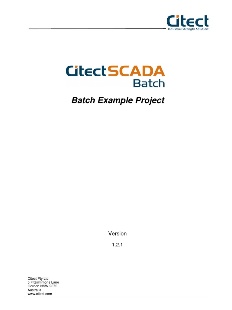 CitectSCADA Batch Example | Download Free PDF | Microsoft Access ...