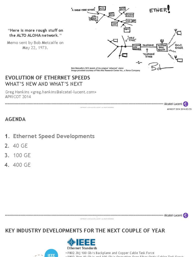 Slides - Evolution of Ethernet Speed | PDF | Ethernet | Telecommunications