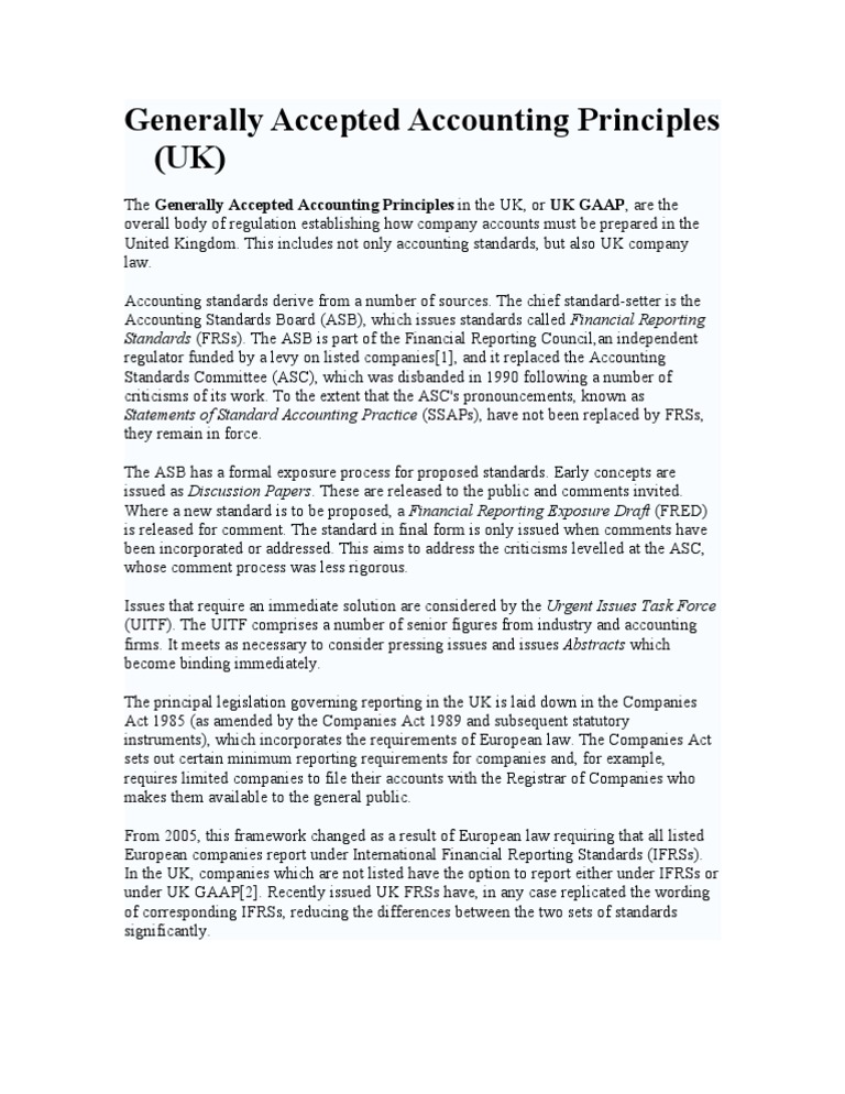 Generally Accepted Accounting Principles | PDF | Justice | Crime & Violence