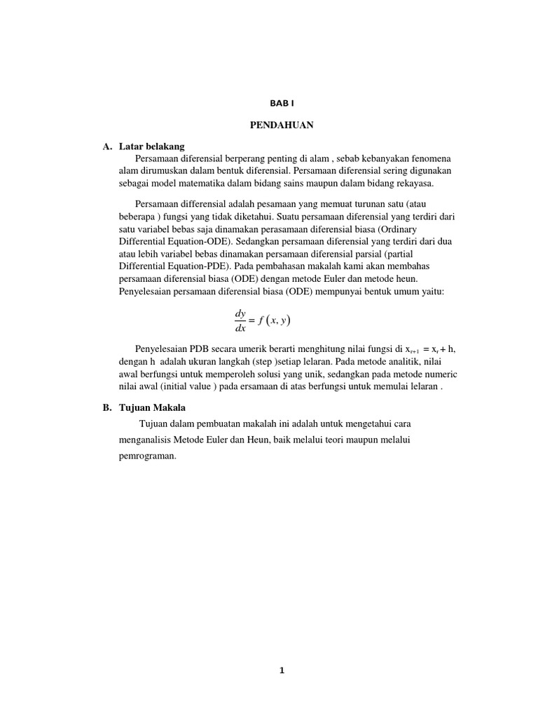 Metode Euler | PDF