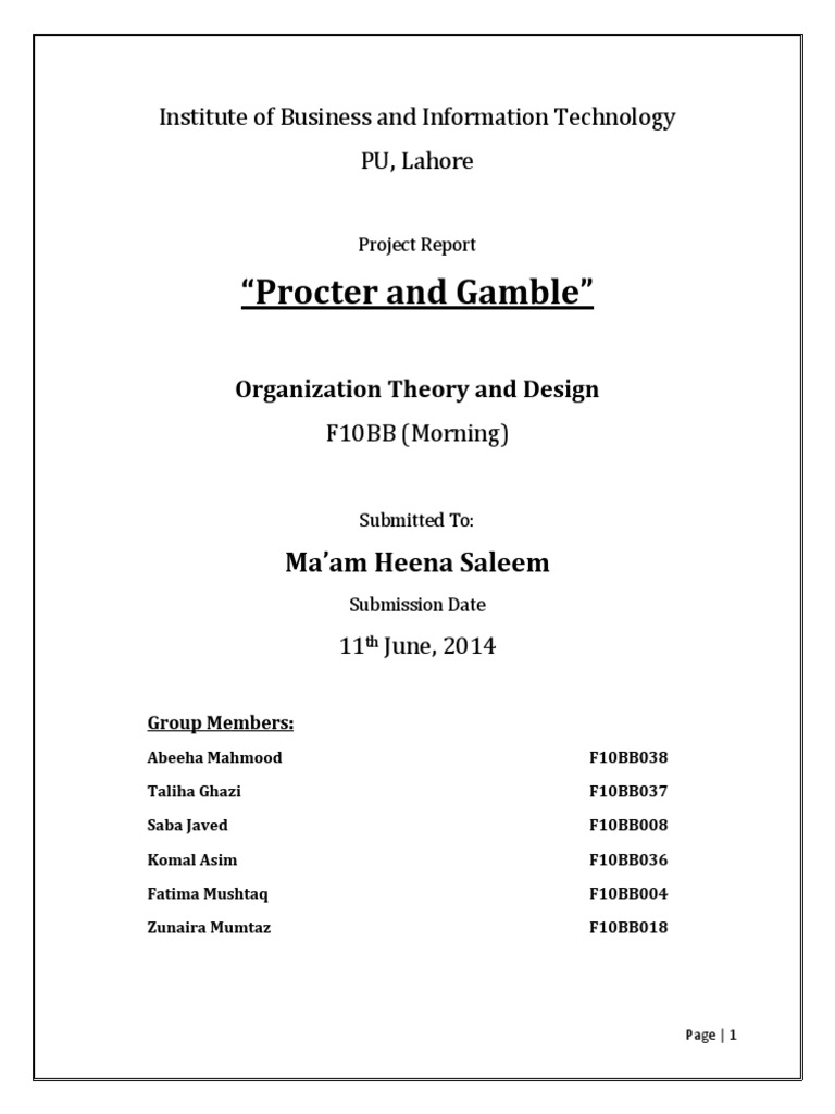 Procter And Gamble Pdf Procter Gamble Innovation