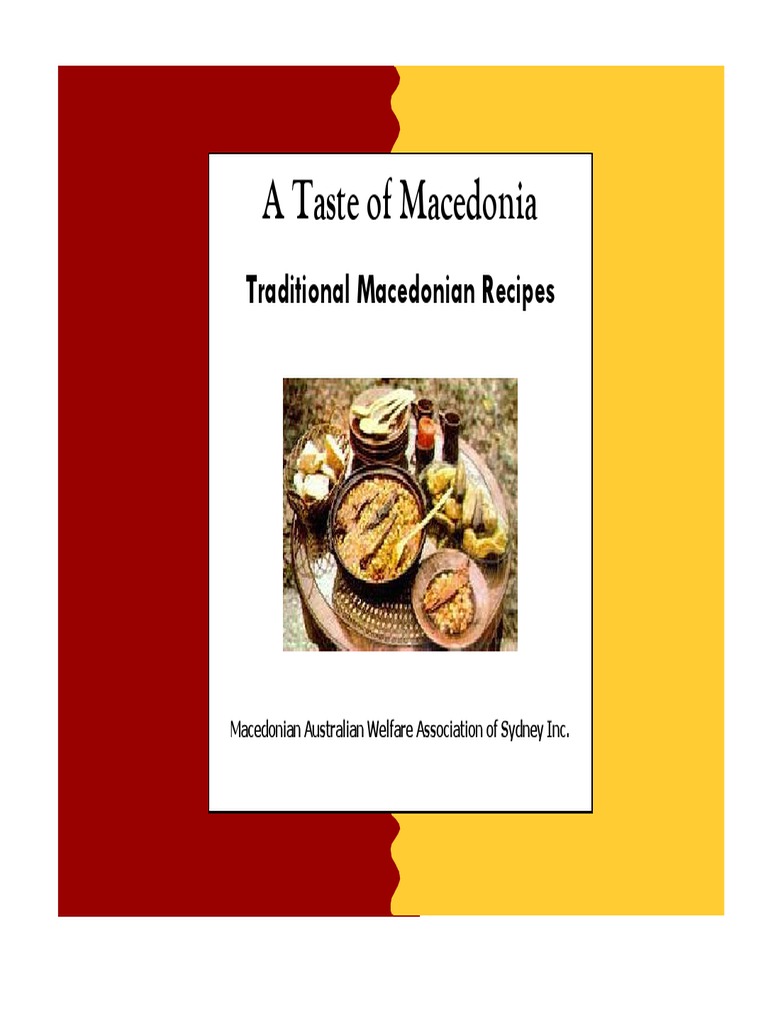 Macedonian Recipes for Aged Care | PDF