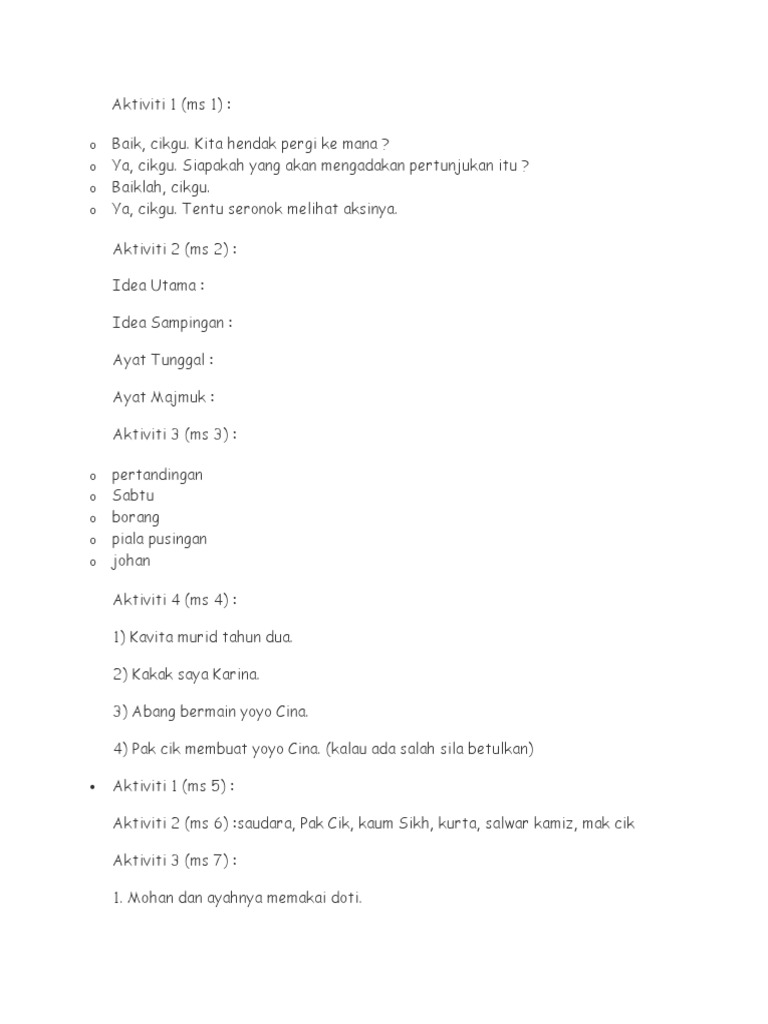 JWP BM Tahun 2 Jilid 2 | PDF | Griya & Taman