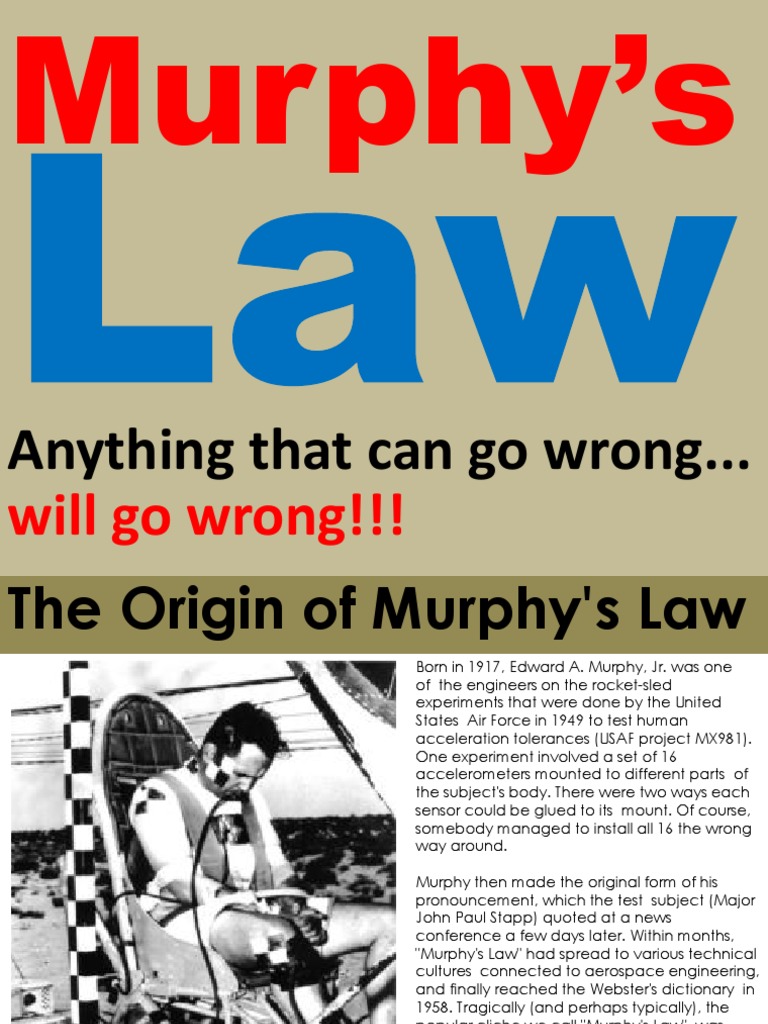 Understanding Murphy's Law Origins | PDF
