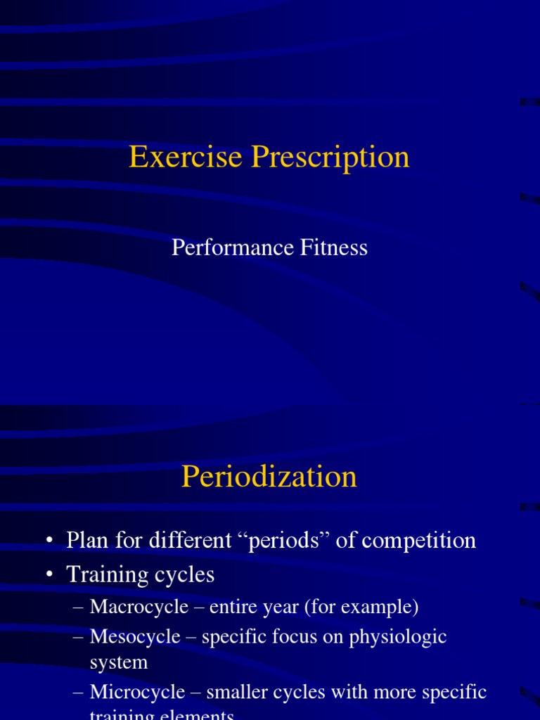 Exercise Prescription Performance 2006 | PDF | Aerobic Exercise | Hobbies