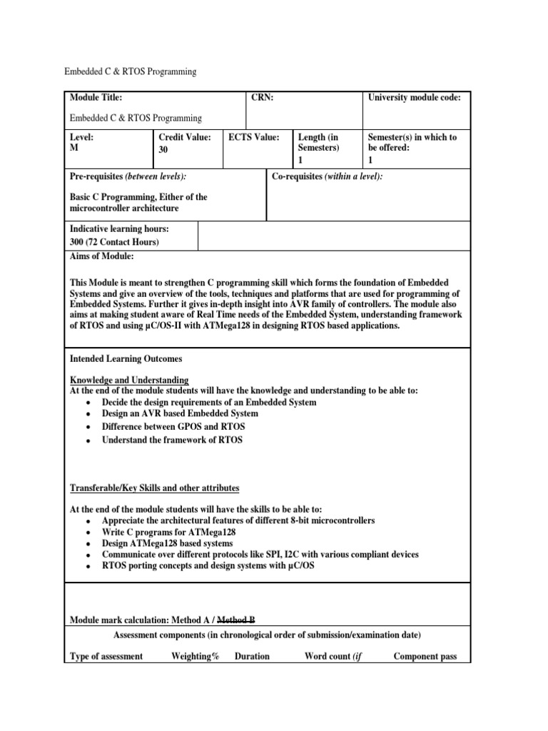 Embedded C & RTOS Programming | PDF | Embedded System | Computer Hardware