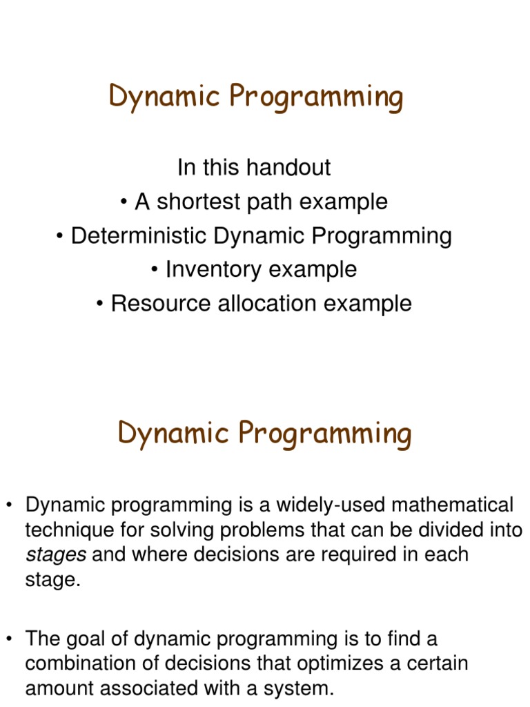 Dynammic Programming Shortest Route Download Free Pdf Dynamic Programming Operations Research 