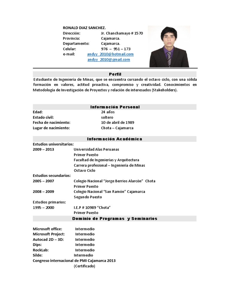 CV Ronald | PDF