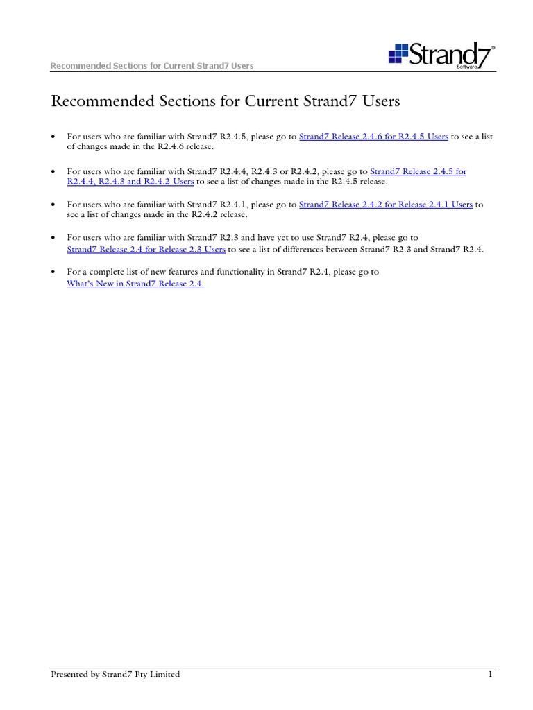 What's New in Strand7 R24 | PDF | Stress (Mechanics) | Beam (Structure)